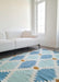 Blue Diamonds Handwoven Area Rug - Bright & Eco-Friendly