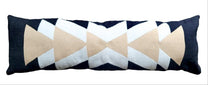 Passion Black Extra Long Lumbar Pillow - Handwoven