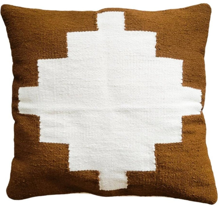 Raja Rustic Throw Pillow Cozy Handwoven Decorative Pillow